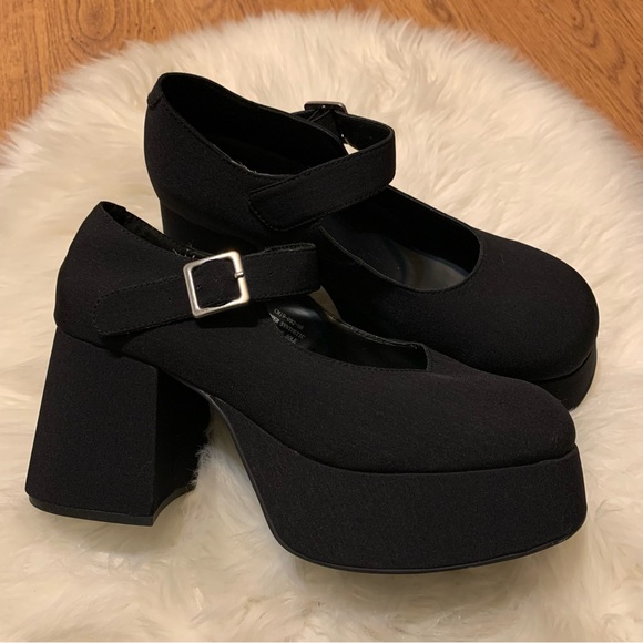 Current Mood | Shoes | Current Mood Dolls Kill Chunky Black Mary Jane ...